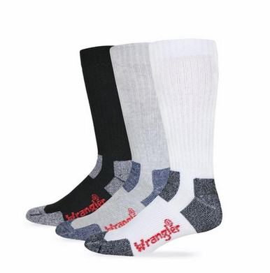 Wrangler® White Steel Toe Boot Socks 2-Pack