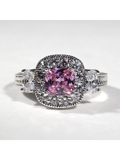 R.S. Covenant® Pink Cubic Zirconia & Crystal Ring