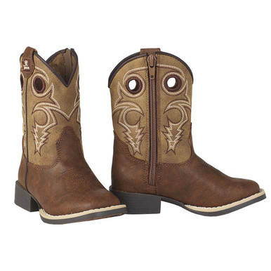 Twister® Kids' Brown Jasper Square Toe Boots