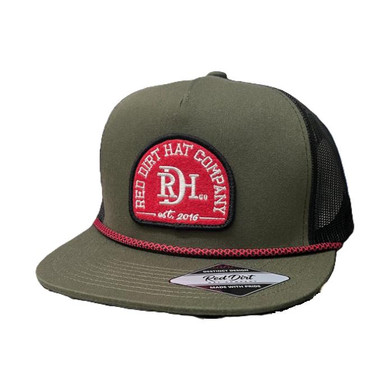 Red Dirt Hat Co® Ruger Olive with Red Rope/Black Snapback Cap