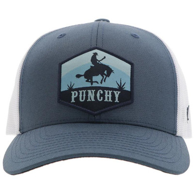 Hooey® Blue/White Ranchero Punchy Bronc Patch Cap