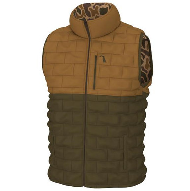 Local Boy® Men's Old School Camo Duck Down Reversible Vest