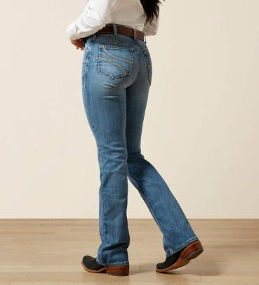 Ariat® Ladies' Medium Wash HR Rowyn Boot Cut Jeans in Challis