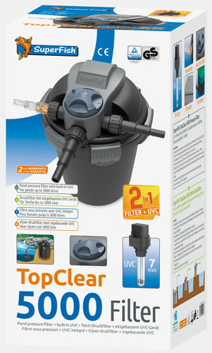 SUPERFISH 2 IN 1 TOPCLEAR 5000 UVC-7W *UK* - Kettering Koi