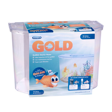 Interpet Goldfish Aquarium 16L Fish Tank With CF Mini Filter ...