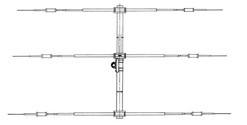 TE-33 Tri-Band Yagi Antenna for 10, 15, and 20m Bands