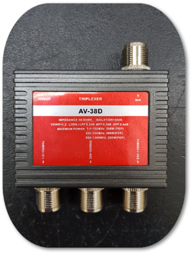 AV-38D Triplexer | Multi-Band Signal Splitter | Comtek Radio