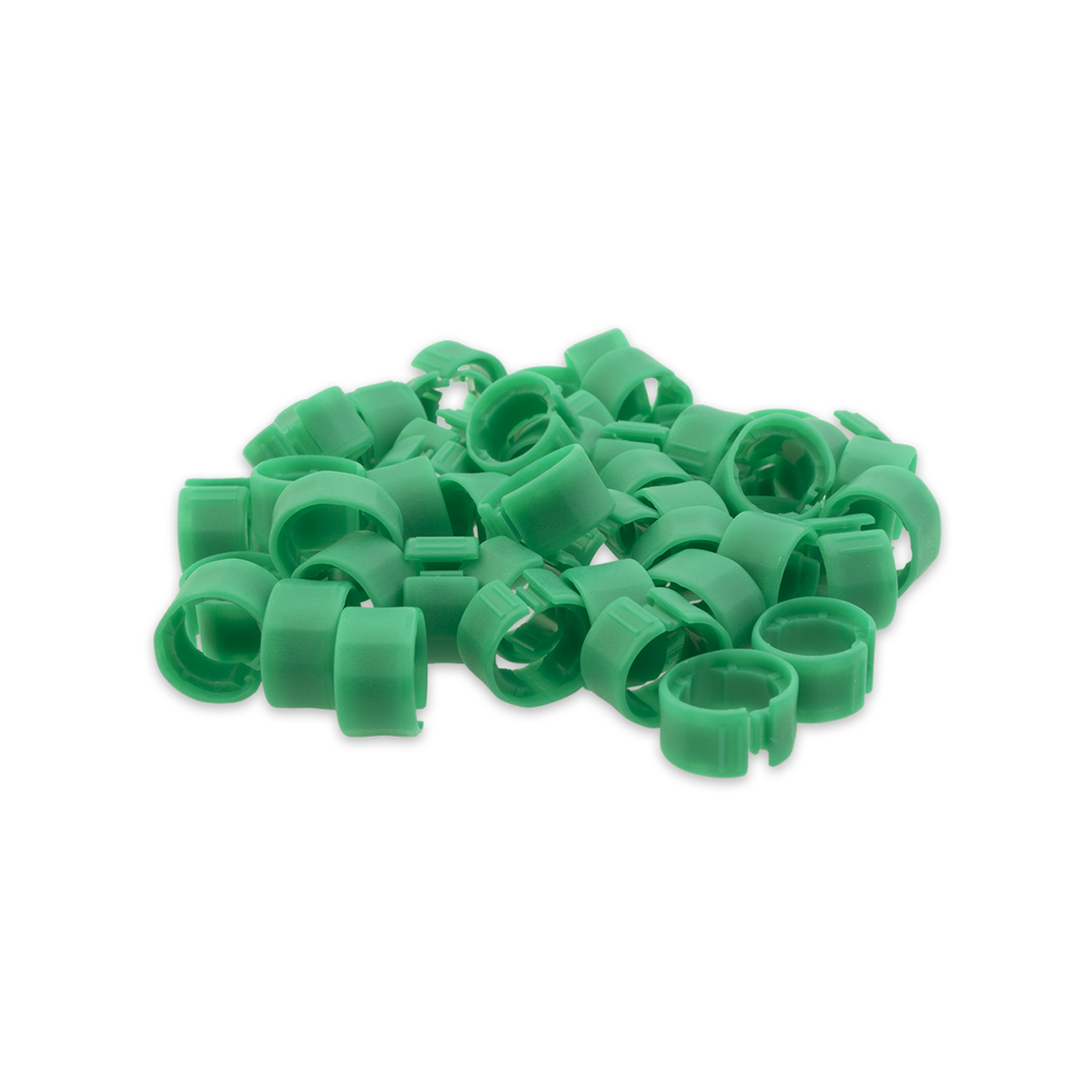 Cat 7 26AWG Cable Identifier Coloured Rings - Green (50 Pack)
