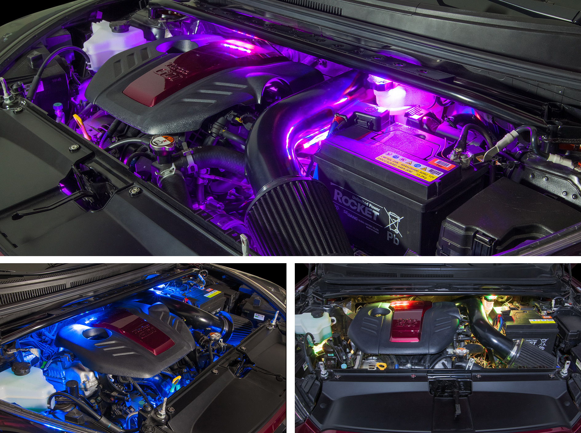 LEDGlow | 6pc Million Color Engine Bay Lights for Cars and Trucks