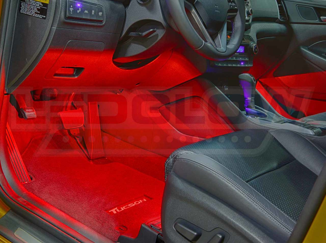 LEDGlow | 4PC Red LED Interior Lights for Cars and Trucks