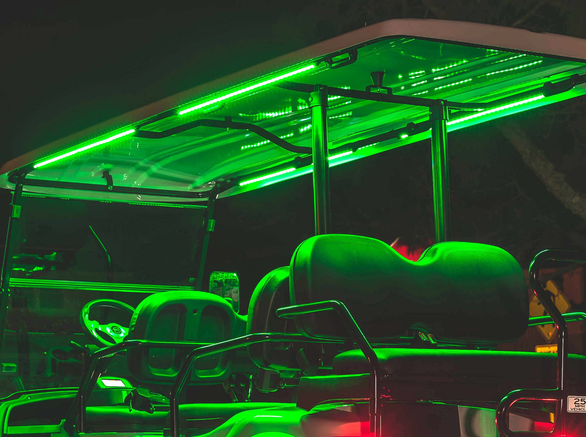 LEDGlow | Million Color Expandable LED 6 Seater Golf Cart Canopy Add-On ...