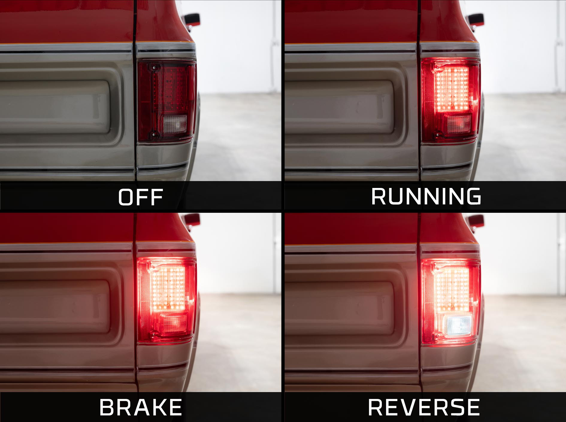 LEDGlow RestoLights | 3rd Gen 1973-1987 Chevy C10 LED Tail Lights