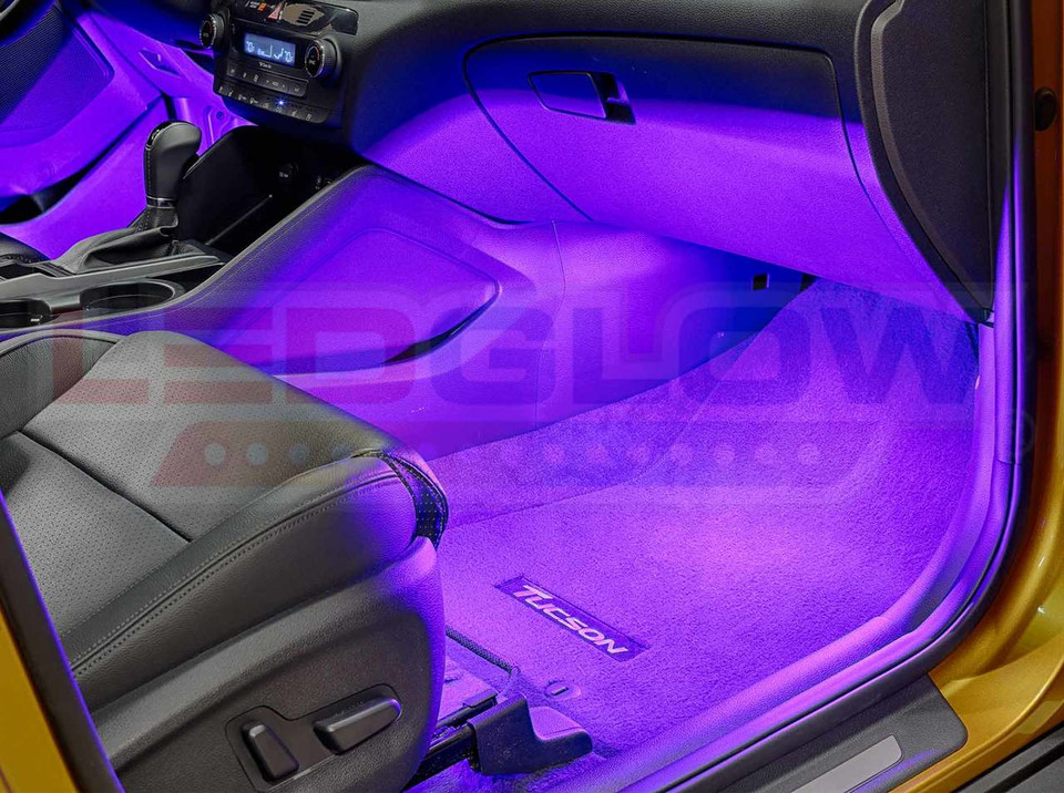LEDGlow | 4PC Purple LED Interior Lights for Cars and Trucks