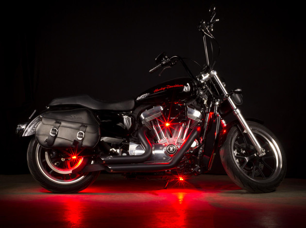 LEDGlow | Red LED Pod Lights For Motorcycles and ATVs