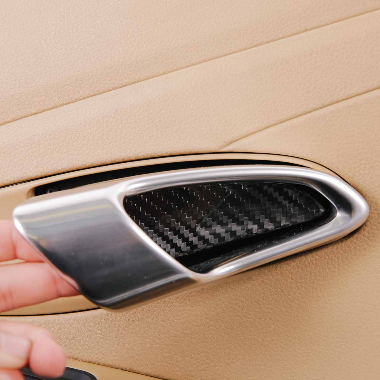 Carbon Fiber Door Handle Backing Plate Set - SKU# I119 - Rennline