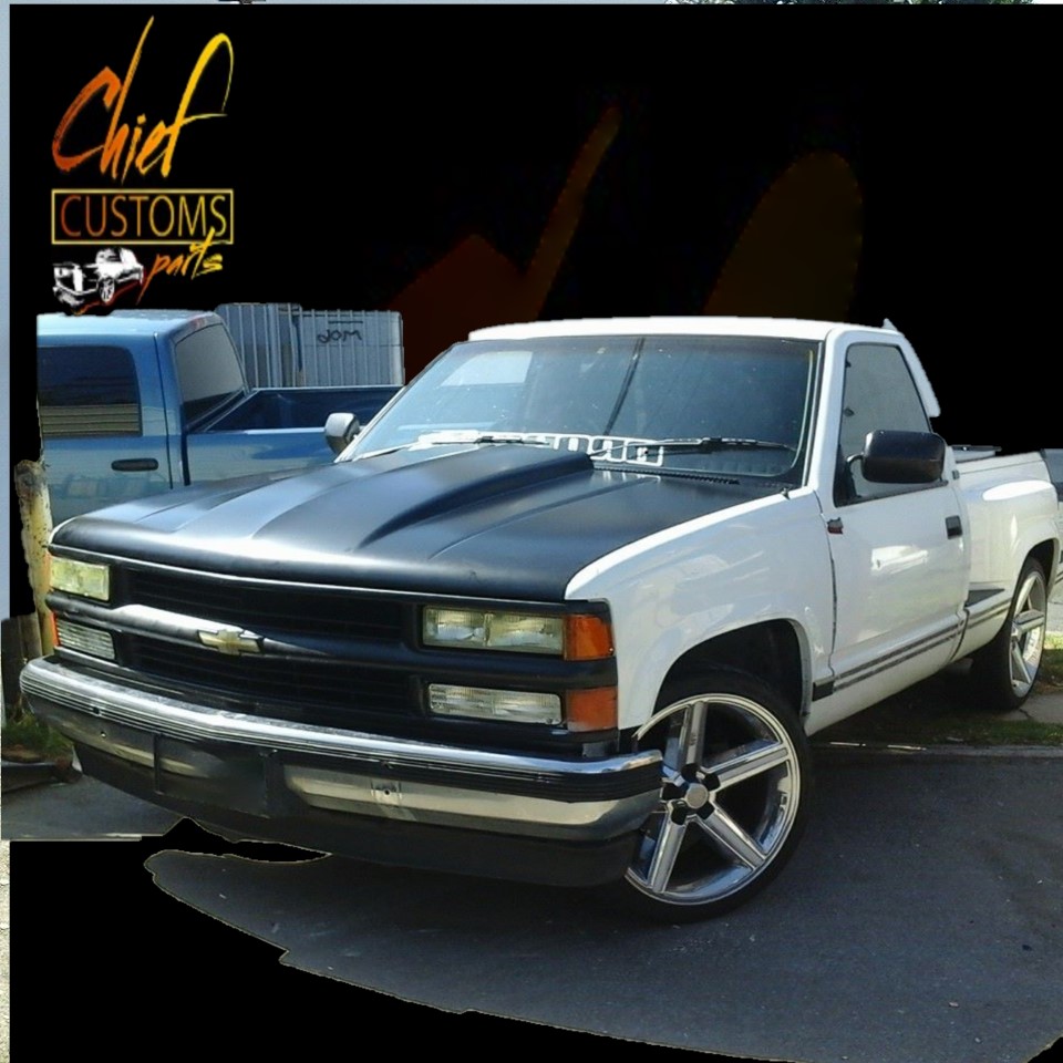 88-98 CHEVY Chevrolet Silverado COWL HOOD Fiberglass Steel Perfect Fit