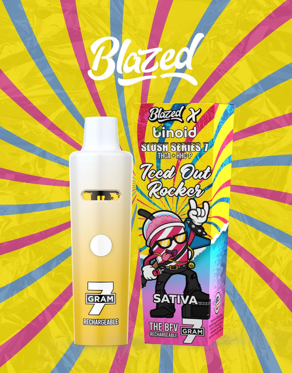 Blazed x Binoid 7G Slush Series 7 Disposables THCA Delta 9 5CT