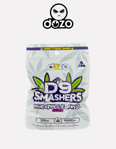 500MG Gummies | Delta 9 | Pineapple Express (Indica) D9 Smashers by Dozo