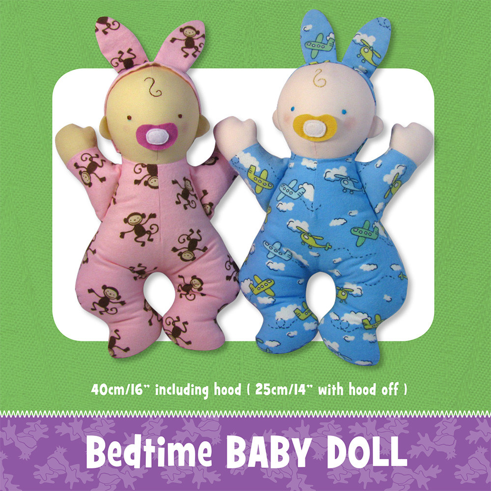 Bedtime Baby Doll Soft Toy Sewing Pattern