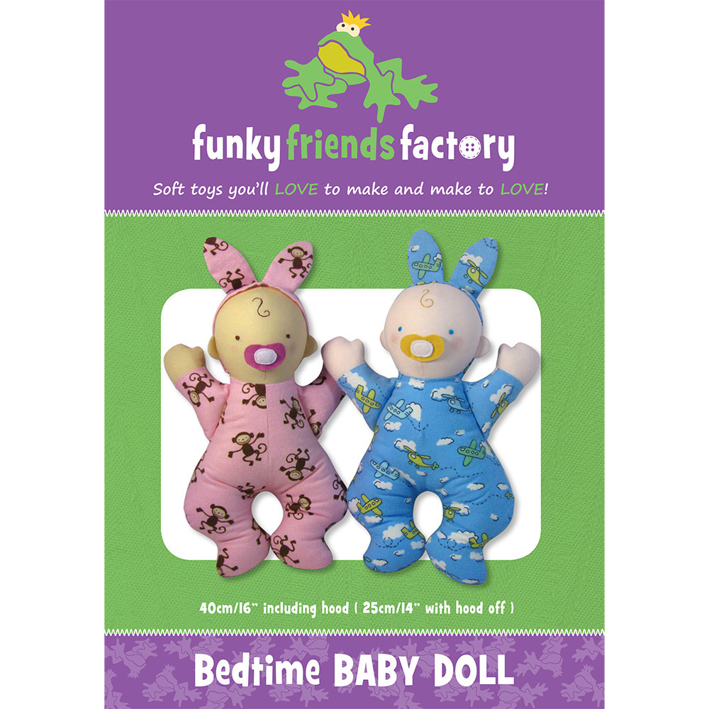 Bedtime Baby Doll Soft Toy Sewing Pattern
