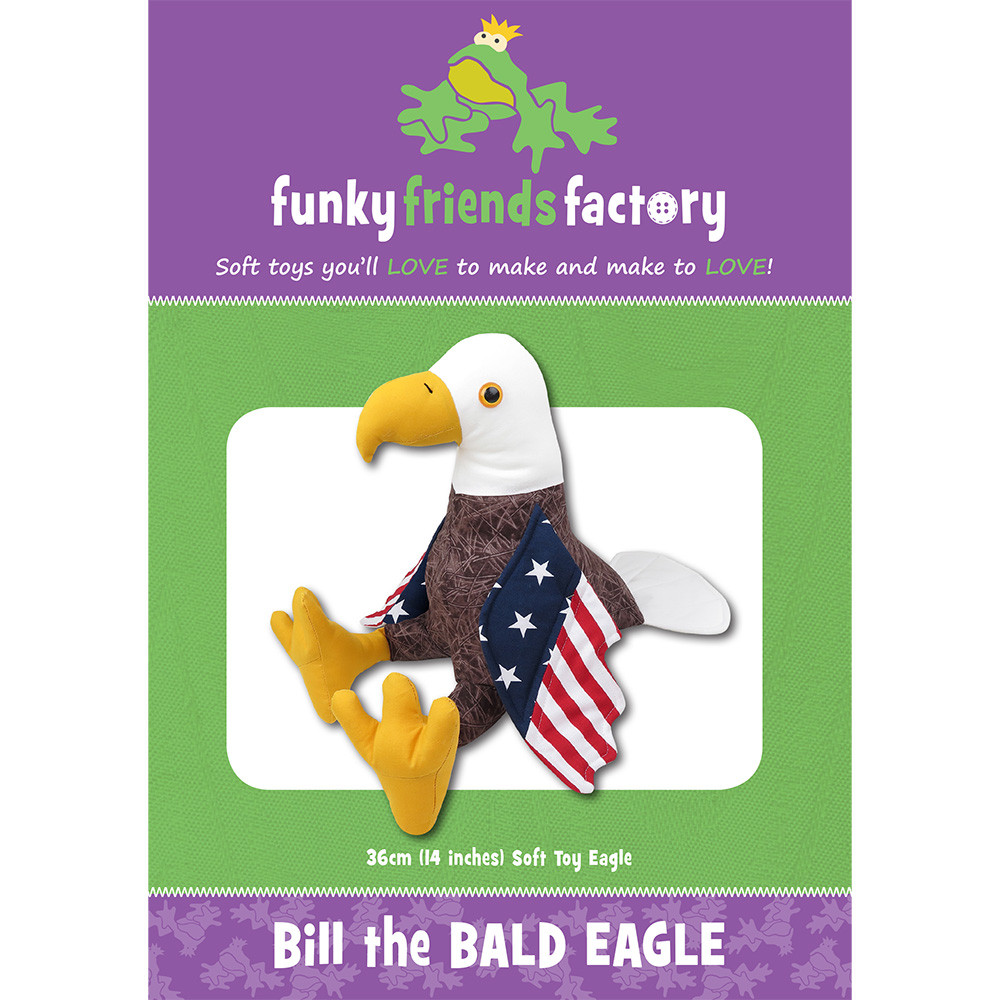 Bill the bald Eagle Soft Toy Sewing Pattern