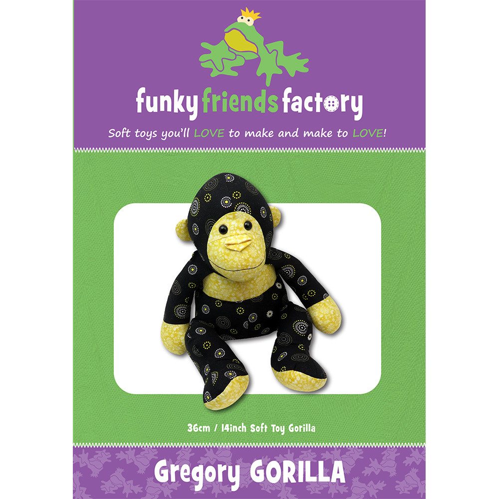 Gregory Gorilla Soft Toy Sewing Pattern