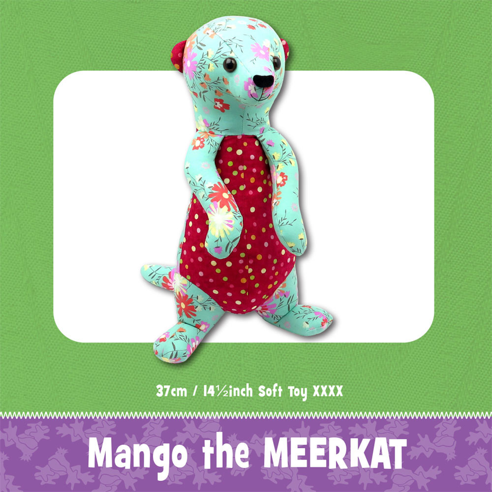 Mango the Meerkat Soft Toy Sewing Pattern