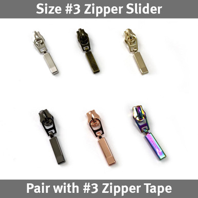 #3 Non-Locking Zipper Slider