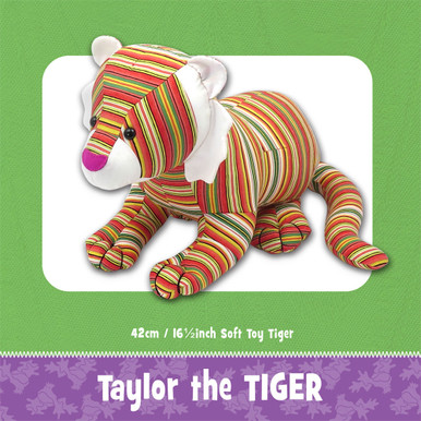 Taylor the Tiger Soft Toy Sewing Pattern