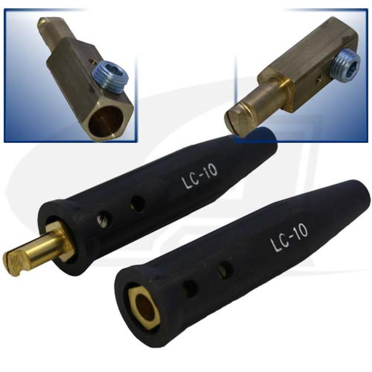 Black Lenco Cable Connector - 250 Amp | Arc-Zone.com
