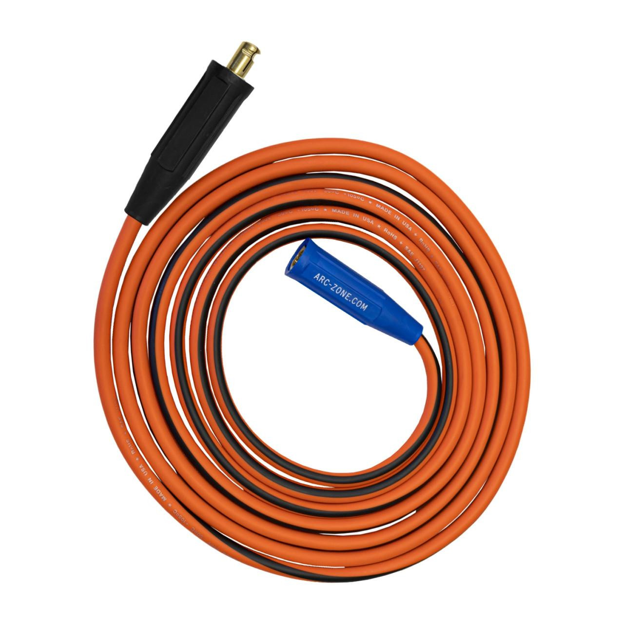 500 Amp Welding Machine Ground Lead - Ready for 8 Work Clamp Styles for ...