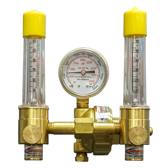 Premium Dual Argon Flowmeter/Regulator | Arc-Zone
