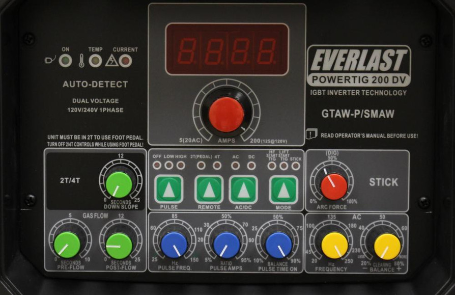 Everlast PowerTIG 200DV AC/DC TIG Welder – 200 Amp Dual Voltage TIG ...