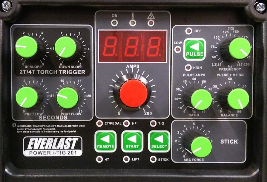 Power i-TIG 201 - Low Amp Start Capability DC TIG/Stick Welder