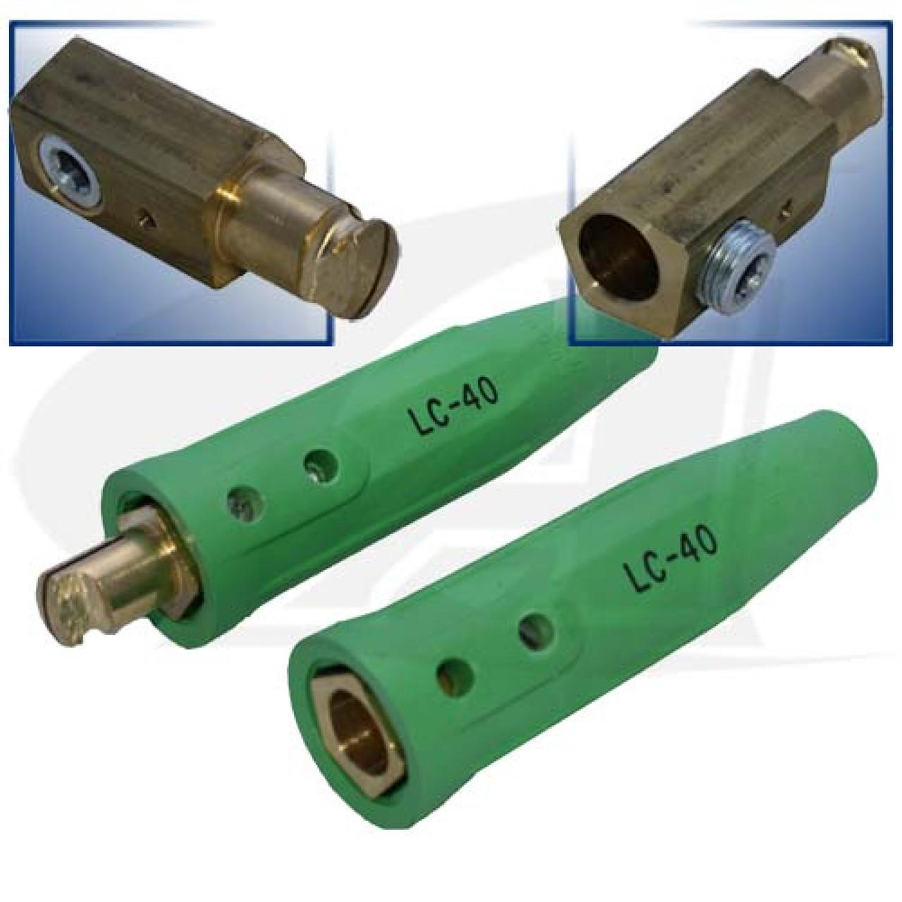500 Amp Lenco Cable Connector - Green | Arc-Zone.com
