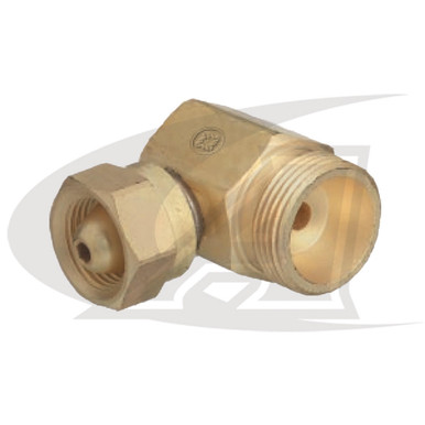 CGA-200-CGA-520 Cylinder Adapter 90° Fitting | Arc-Zone.com