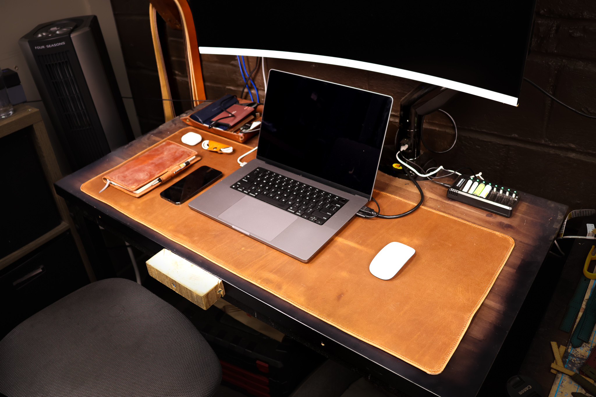 Making Our New Leather Desk Mat - 80Proof Goods