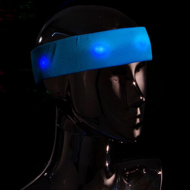LED Fabric Headband Blue | LED Party Headwear