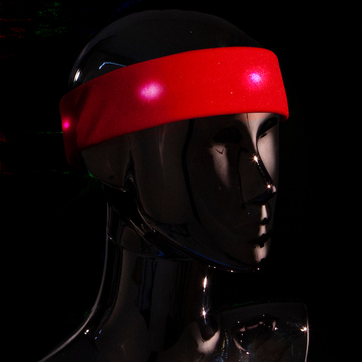 LED Fabric Headband Red | LED Party Headwear