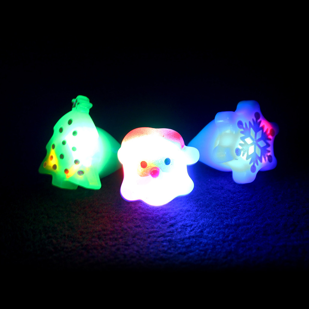 LED Christmas Jelly Ring 3 Styles 24 Pack