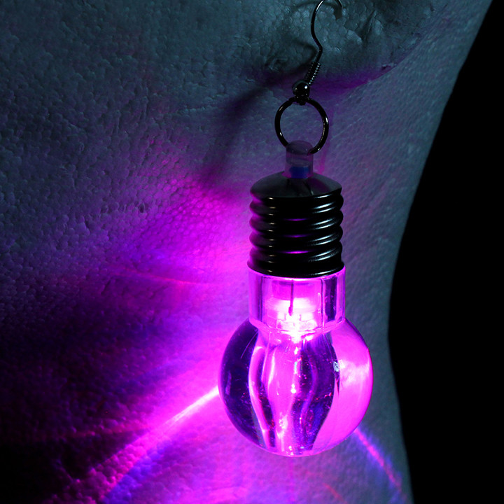 Multicolor LED Light Up Bulb Earrings | LED Accessories