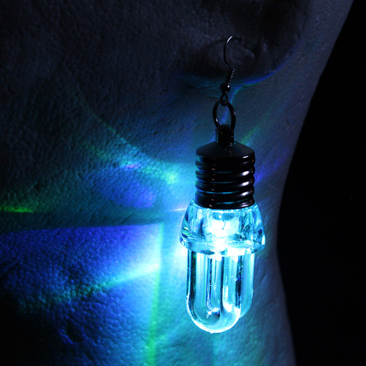 Multicolor LED Filament Bulb Earrings | LED Earrings