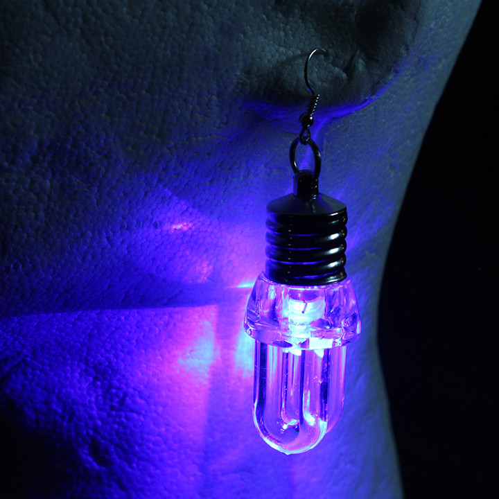 Multicolor LED Filament Bulb Earrings | LED Earrings