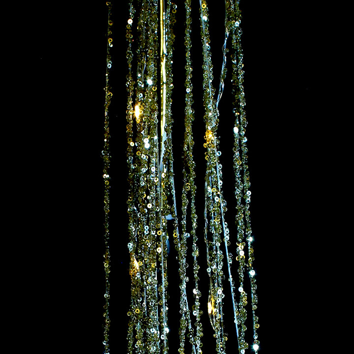 LED Sequin Floral Centerpiece Decor Gold | LED Decor