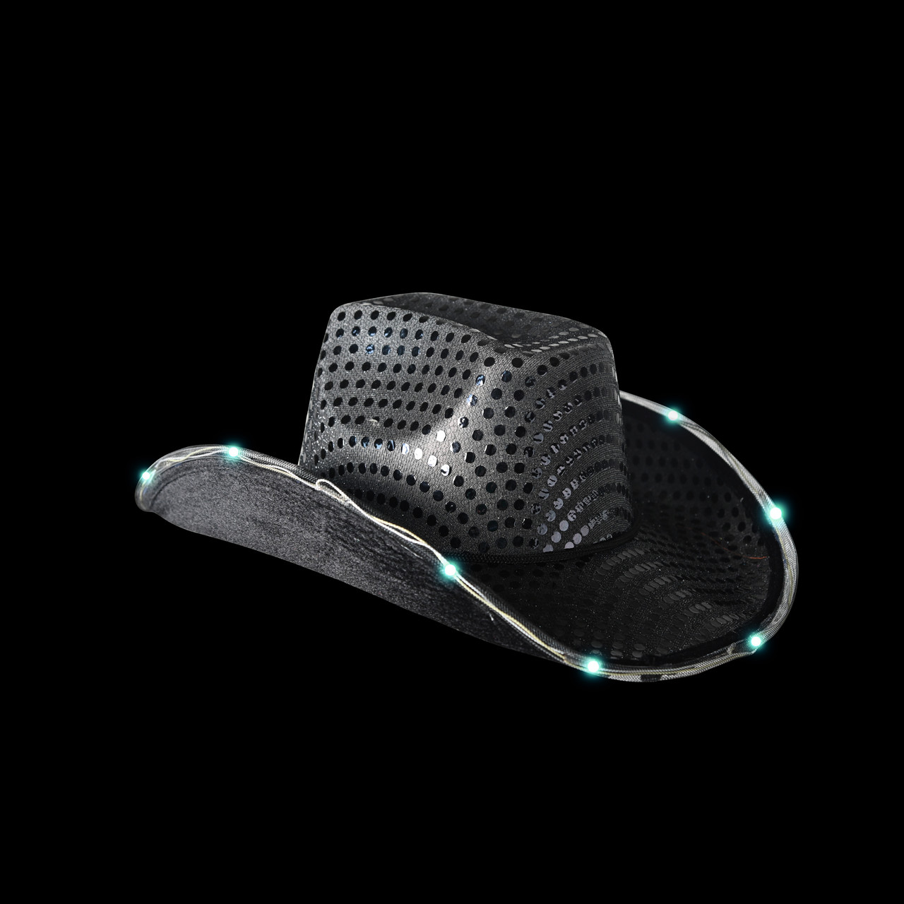Black Light Up Cowboy Hat | LED Cowboy | Light Up Hat