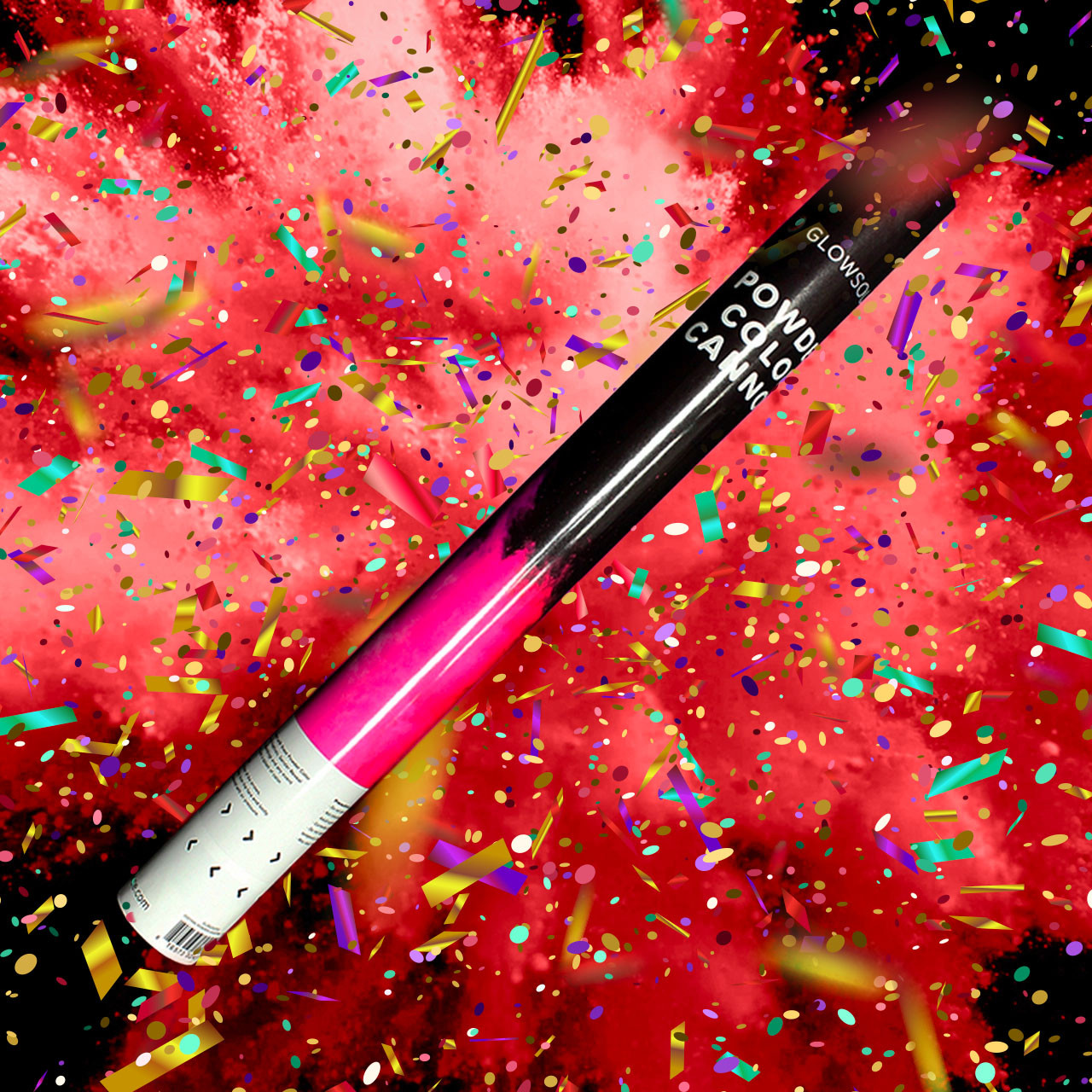 Red Confetti and Powder Cannon