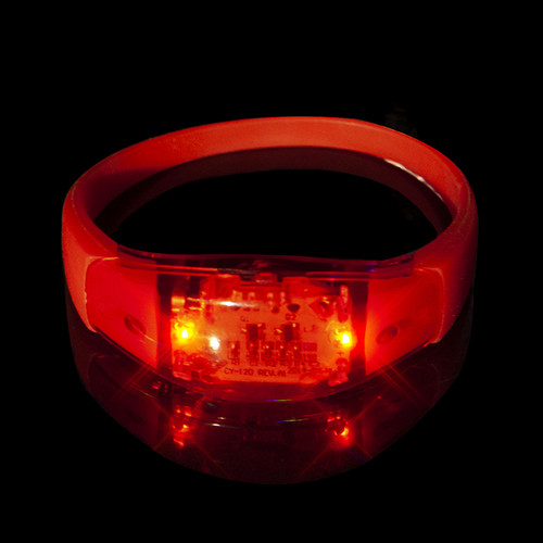 Music Sensor LED Ring in Red (2-Pack) | Party Accessory