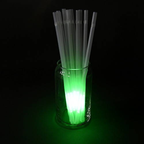 Green Glow Straws (25-Pack) | Light Up Straws