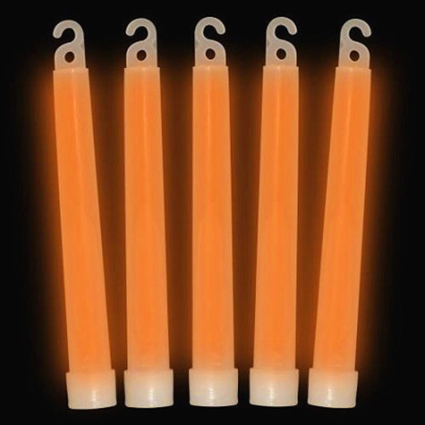Premium 6" Glow Sticks Orange (25-Pack) | Glowing Sticks