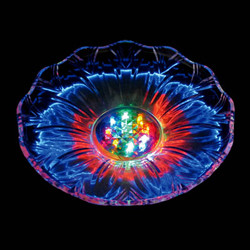Round Flower LED Light Up Plate Large | Lighted Plates